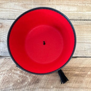Red Moroccan Style Fez Hat With Black Tassel | Turkish Ottoman Fes ...