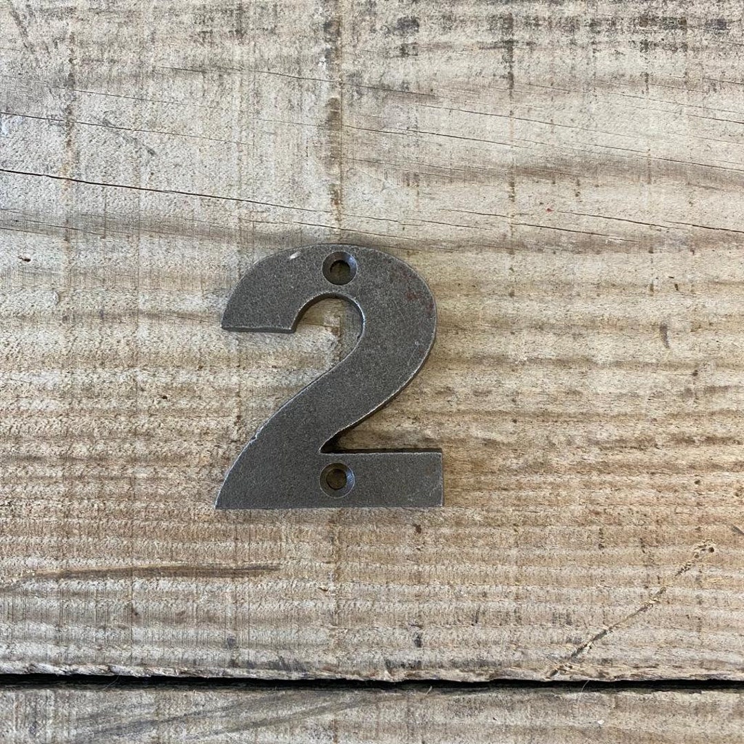 Cast Iron Numbers '2' - Rustic Signs - House Numbers -numbers ...
