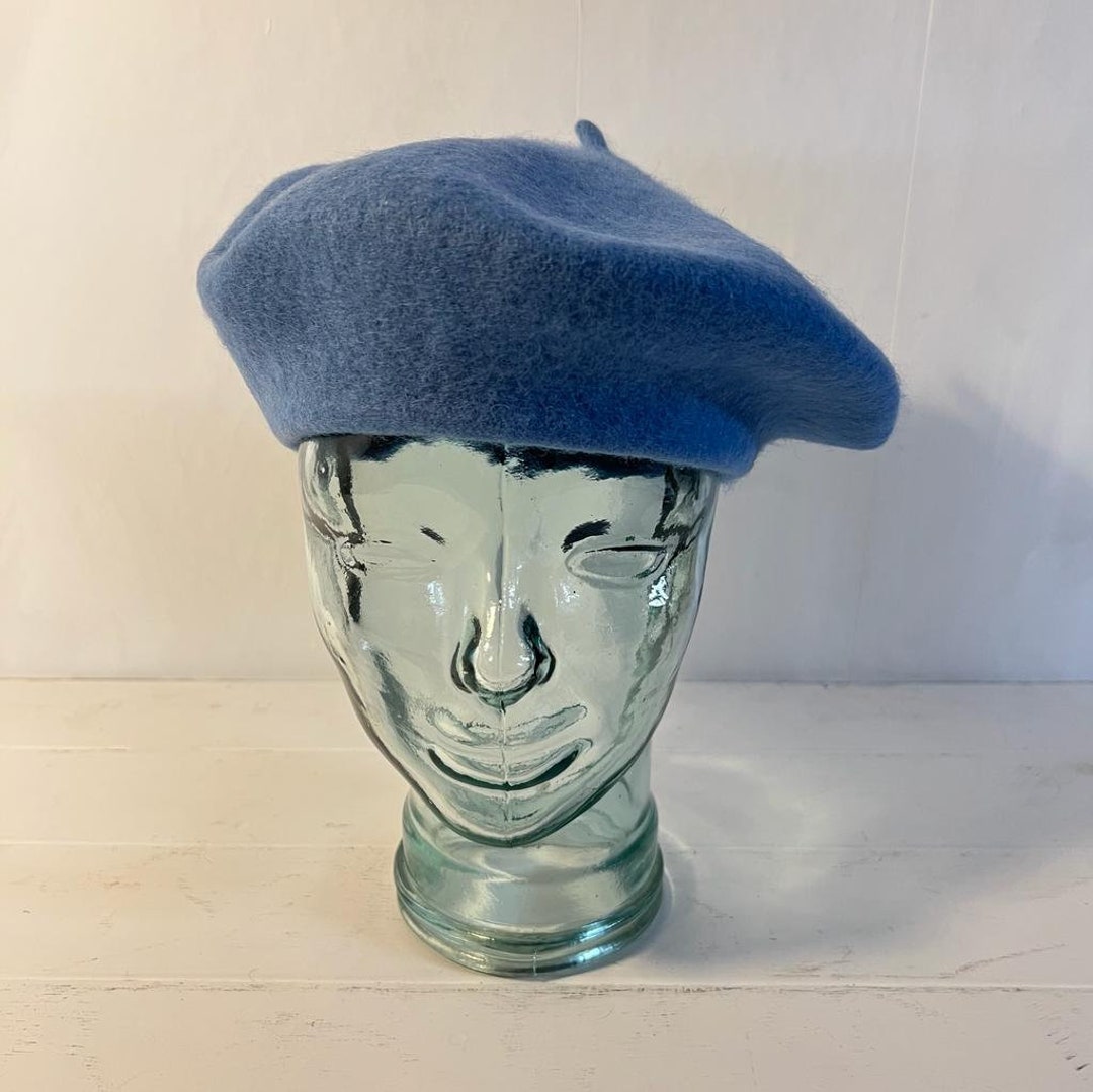 100% Pure Wool Fashion Beret - Light Blue - Unisex - for Men & Women - Etsy