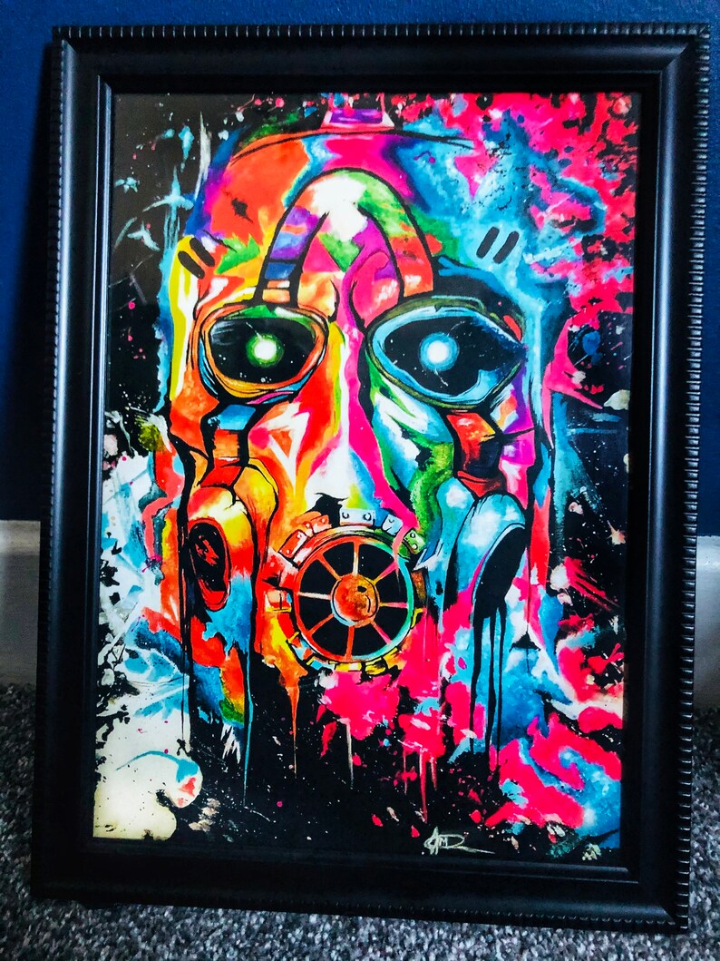 Gaming Artwork Borderlands Gas Mask A4 Print Fan Art | Etsy UK