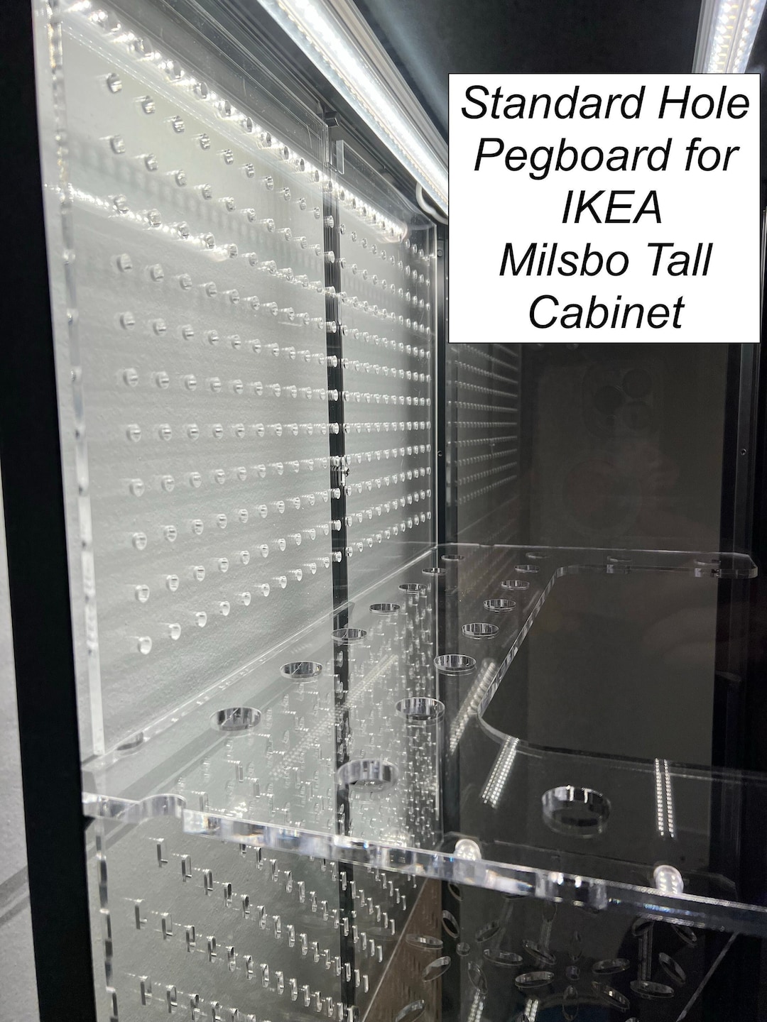 Standard Pegboard for Milsbo Tall IKEA Cabinet - Includes Hardware! | 1 ...