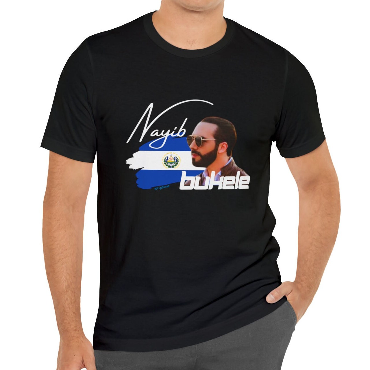 Nayib Bukele Presidente De El Salvador With Flag Unisex T-shirt 100% ...