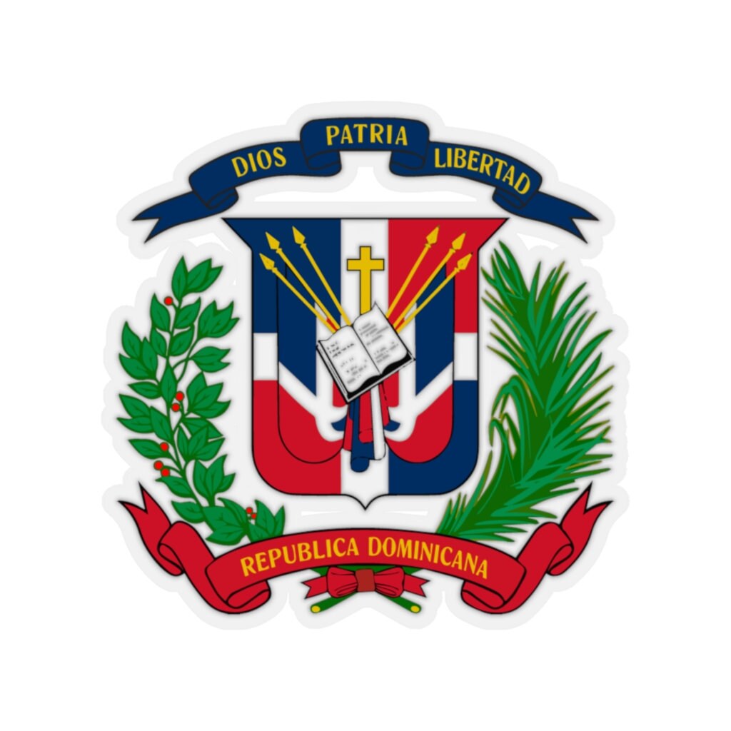Dominican Republic Shield, Transparent Stickers, Friendly Eco-solvent ...