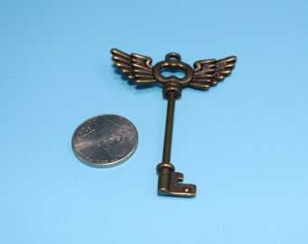 Winged Skeleton Key - Etsy