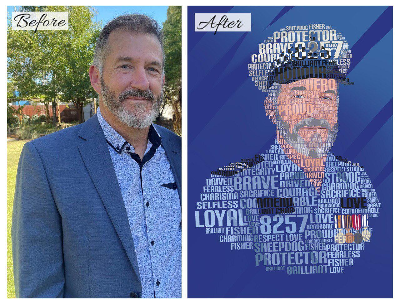 Personalized Police Word Art Portrait From Your Photo, Law Enforcement ...