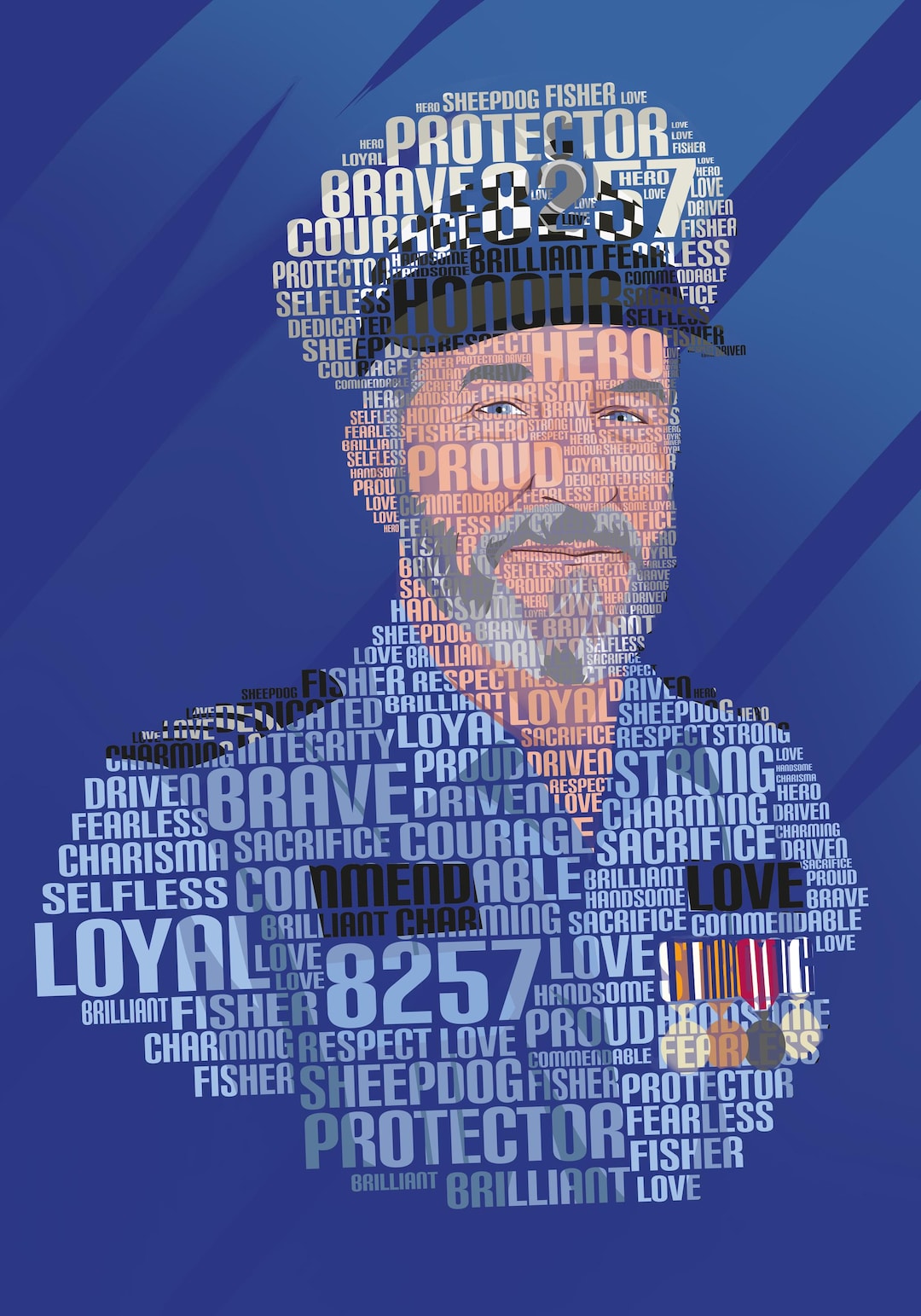 Personalized Police Word Art Portrait From Your Photo, Law Enforcement ...