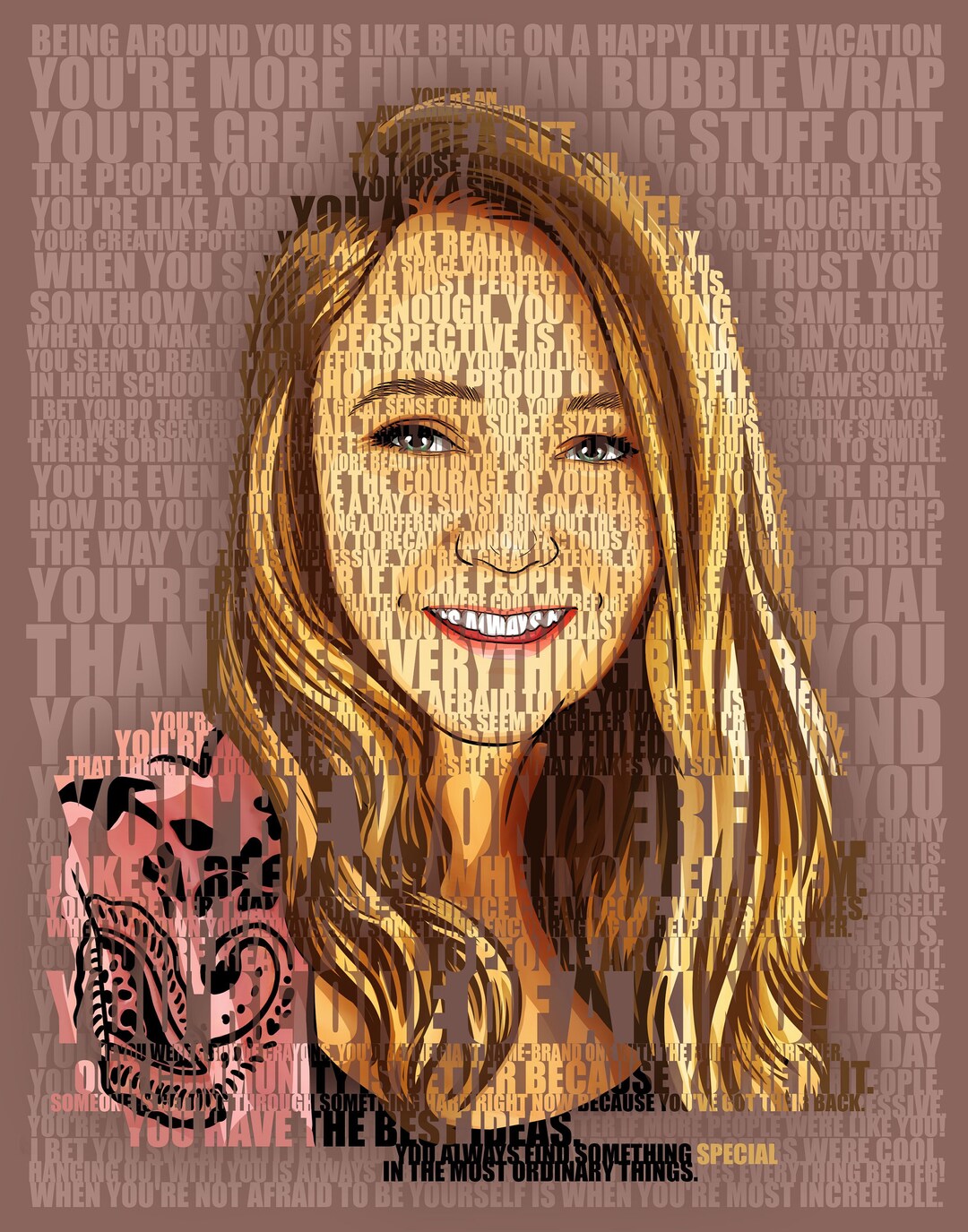 Custom Word Art Portrait, Personalized Retirement Gift (digital File ...