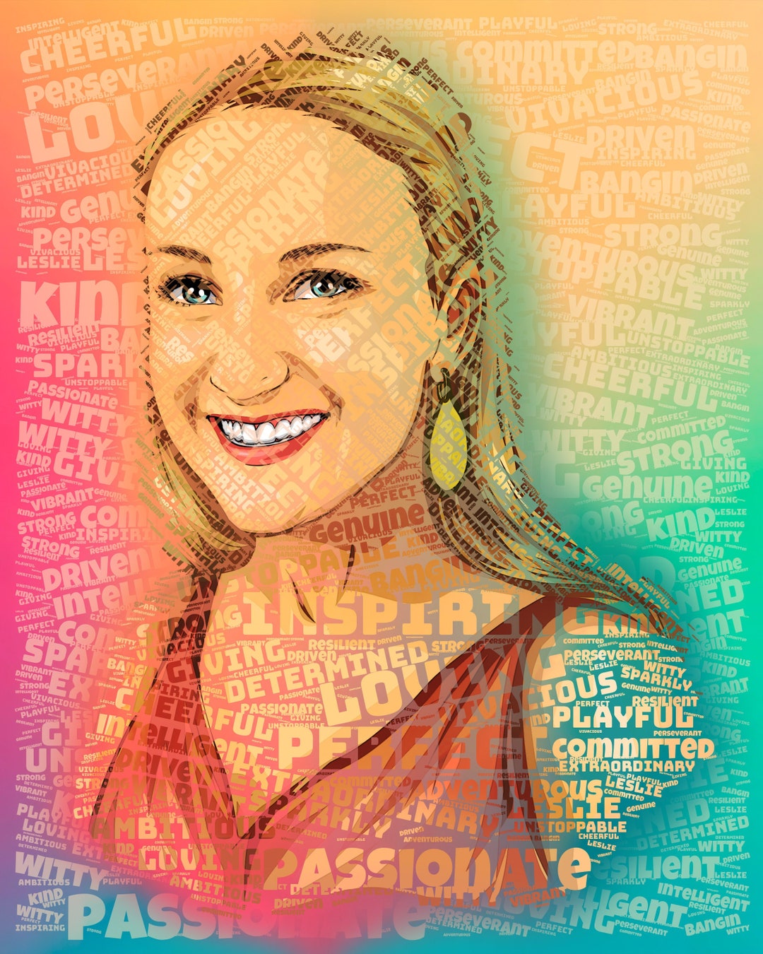 Individual Digital Portrait From Photo for Girlfriend, Wife, Sister ...