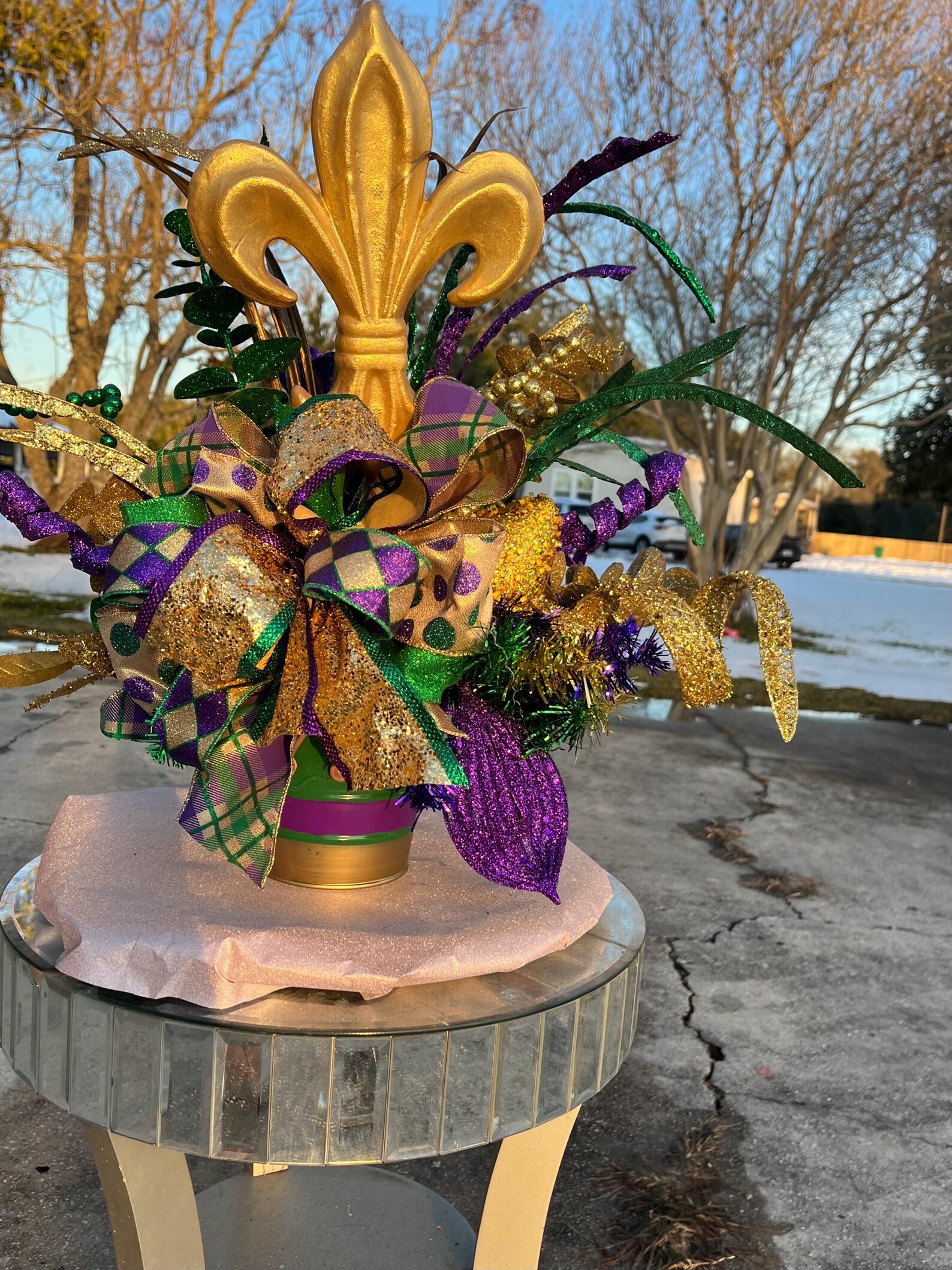 Mardi Gras Centerpiece Arrangement - Etsy