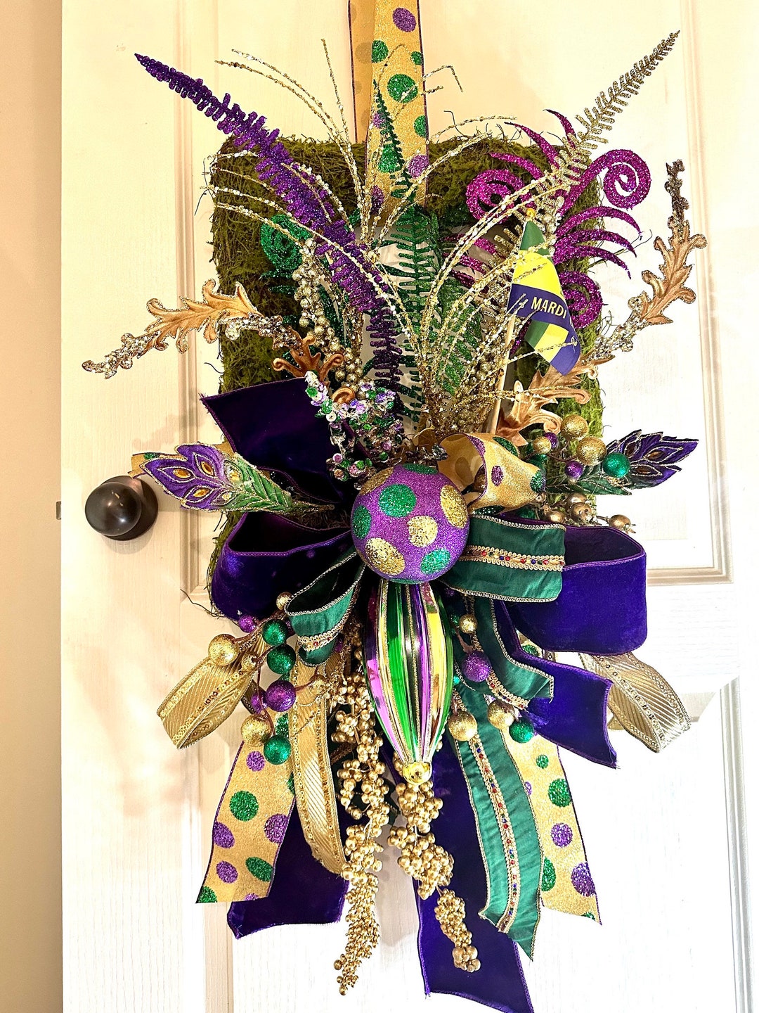 Mardi Gras Wreath/ Front Door Wreath - Etsy