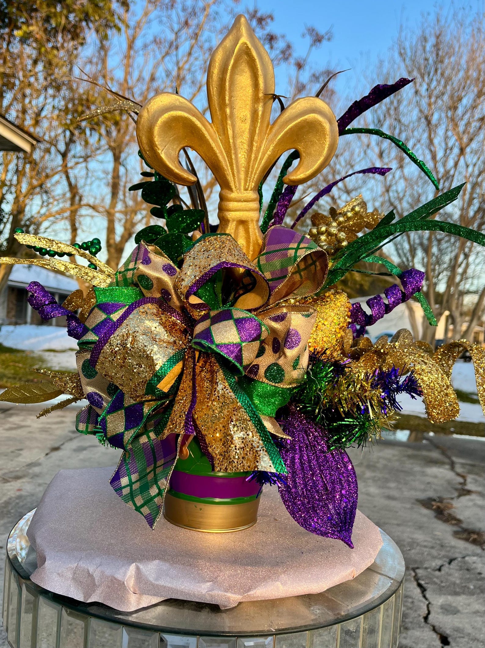 Mardi Gras Centerpiece Arrangement - Etsy