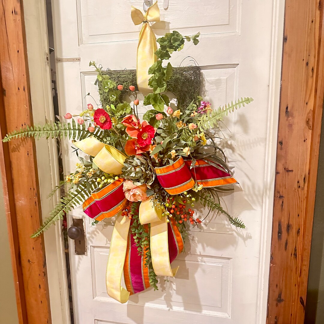 Spring/summer Wreath for Front Door - Etsy