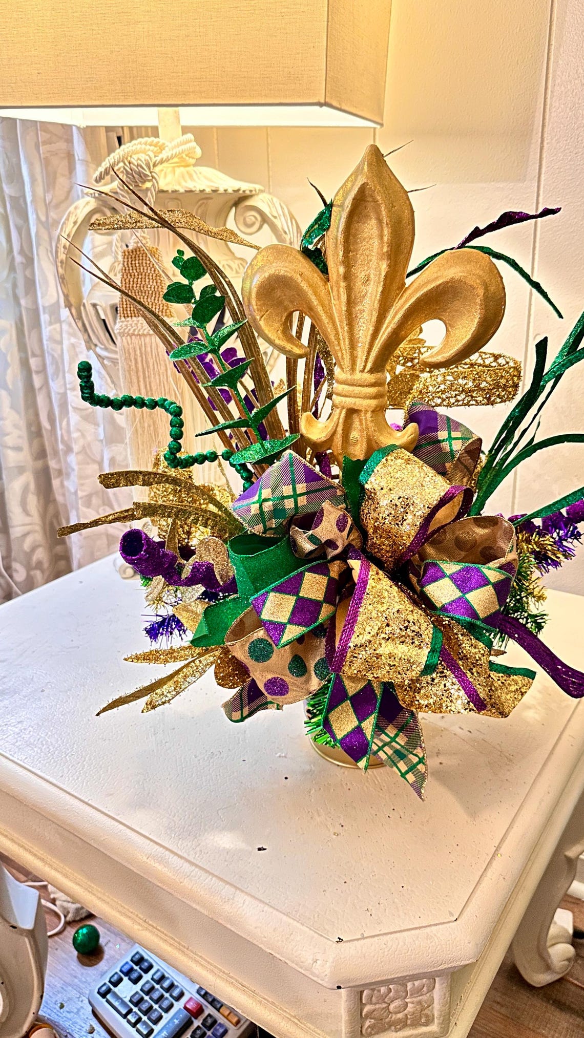 Mardi Gras Centerpiece Arrangement - Etsy
