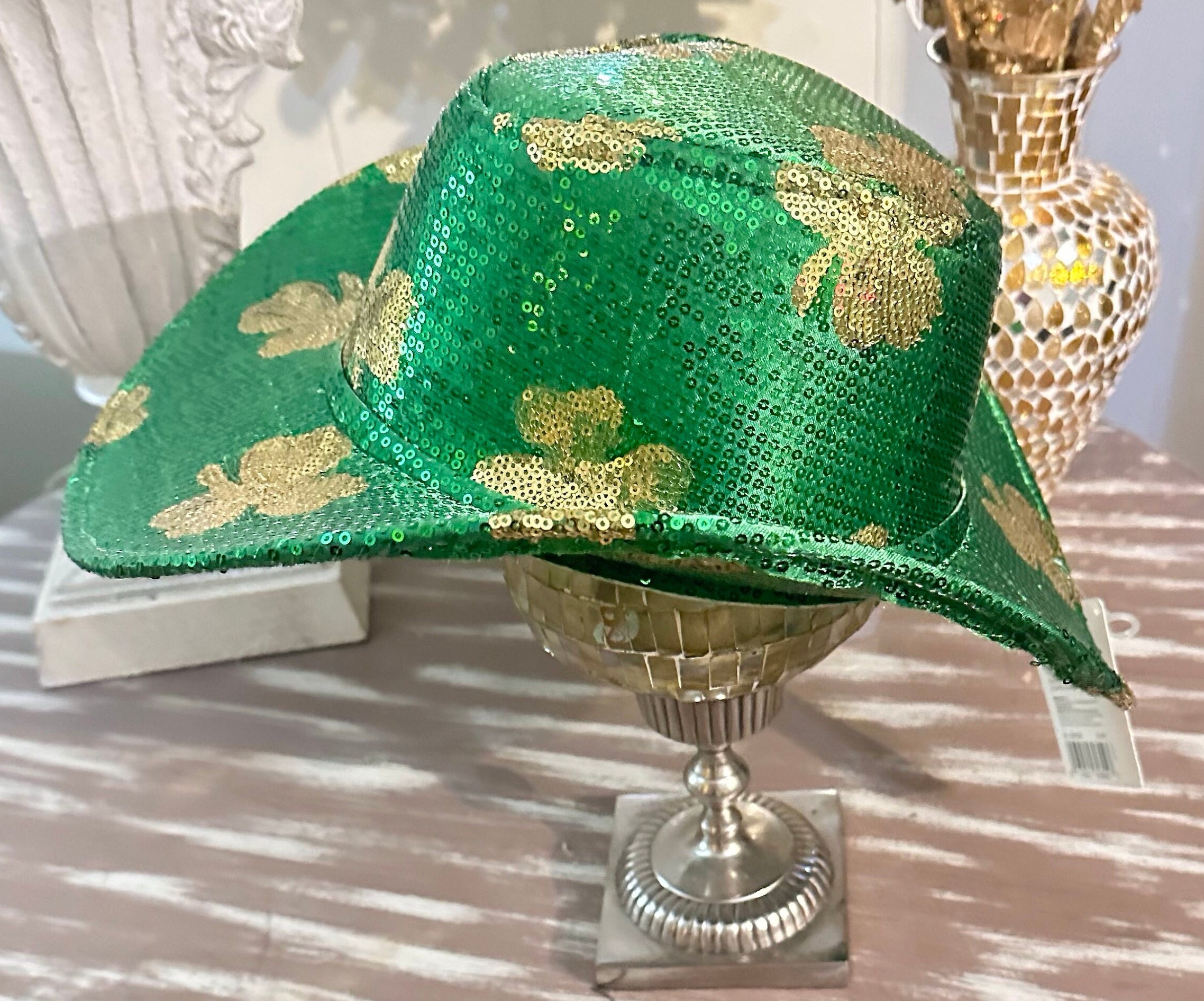 St. Patricks Day Sequin Clover Cowboy Hat Unisex - Etsy