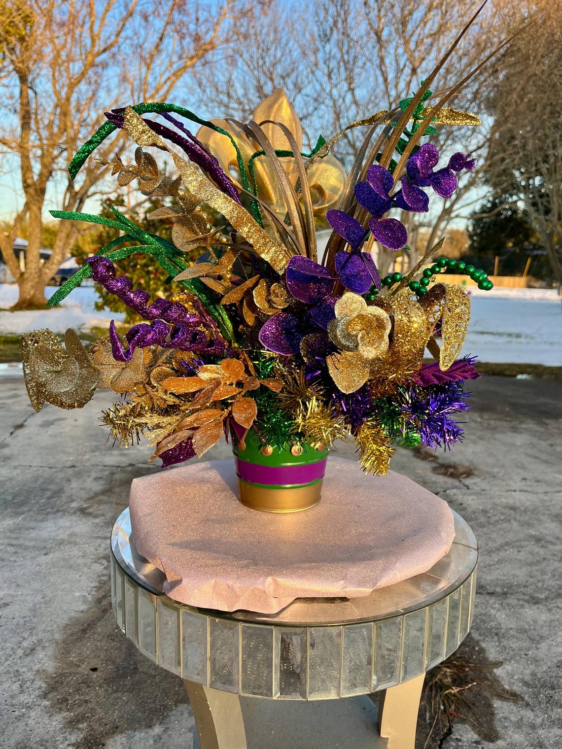 Mardi Gras Centerpiece Arrangement - Etsy