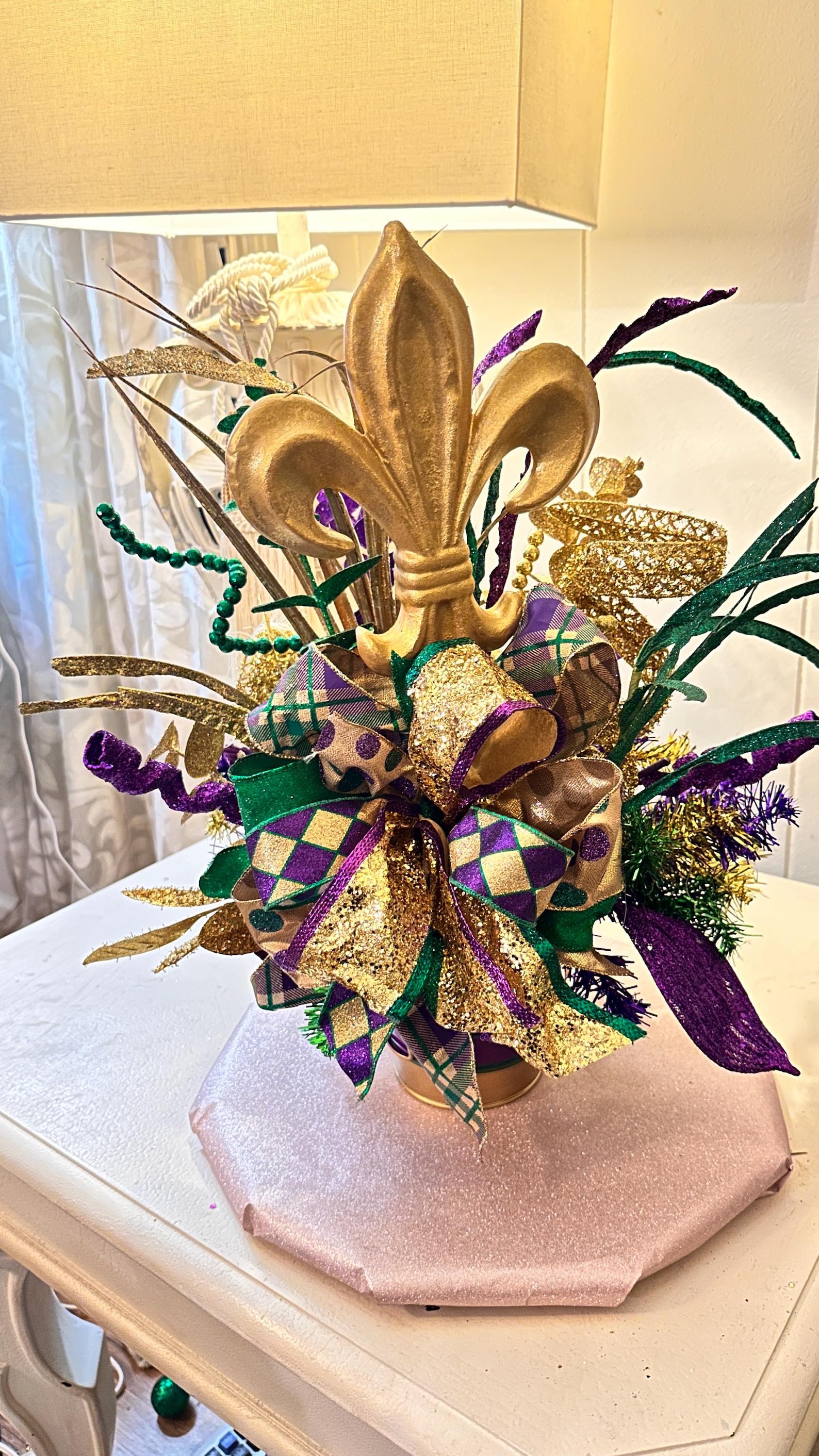 Mardi Gras Centerpiece Arrangement - Etsy