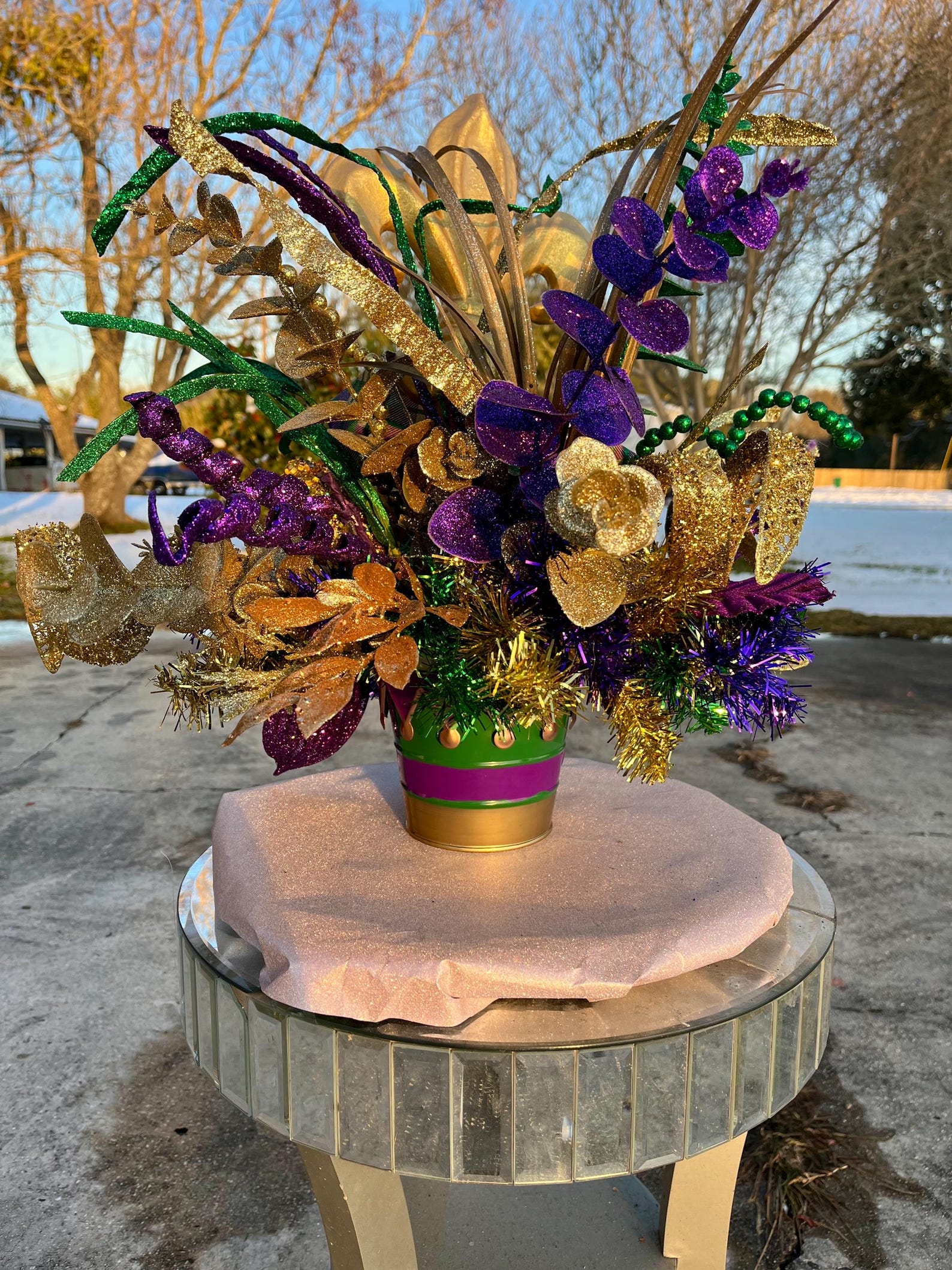 Mardi Gras Centerpiece Arrangement - Etsy