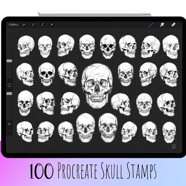 Skull Stamp - Etsy