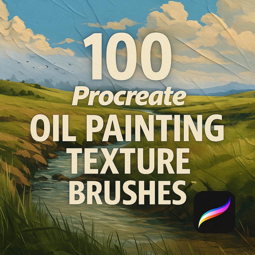 100 Realistic Oil Paint Procreate Brushes, Oil Paint Textures, Oil ...