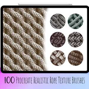 100 Realistic Rope Procreate Brushes, Rope Texture Brush, Procreate ...