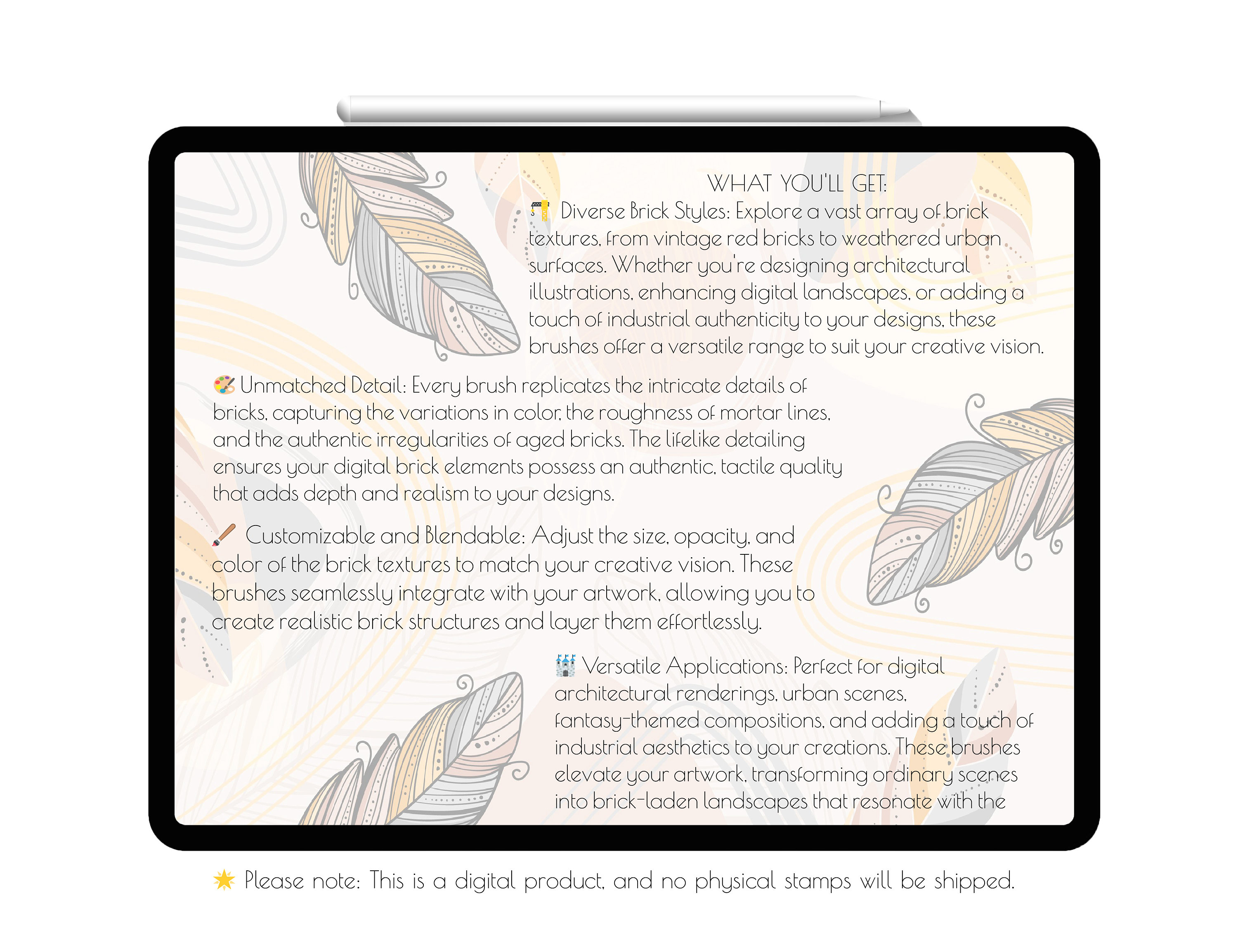 100 Realistic Brick Wall Procreate Brushes, Brick Texture Brush, Procreate Architect, Brick Wall ...