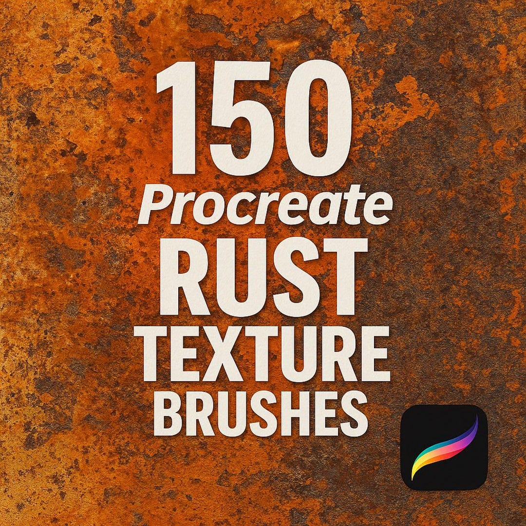 150 Procreate Rust Texture Brushes, Industrial Texture, Rust Effect ...