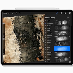 150 Realistic Grunge Procreate Brushes, Distressed Texture, Grungy ...