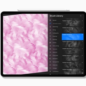 100 Procreate Realistic Feather Texture Brushes, Procreate Feather, Bird Feather Procreate ...