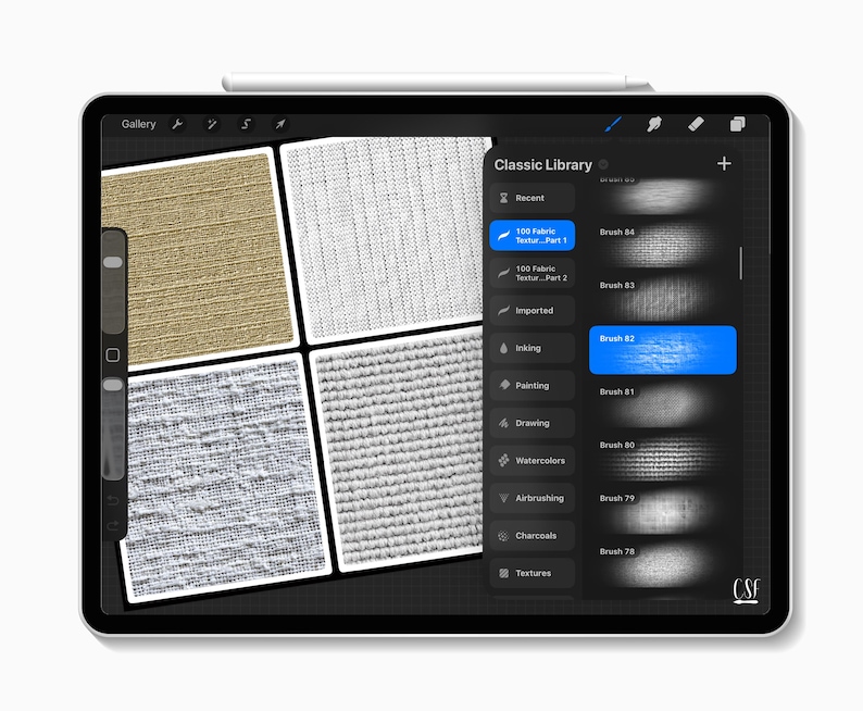 620 Procreate Fabric Texture Brushes, Textile and Clothing Patterns ...