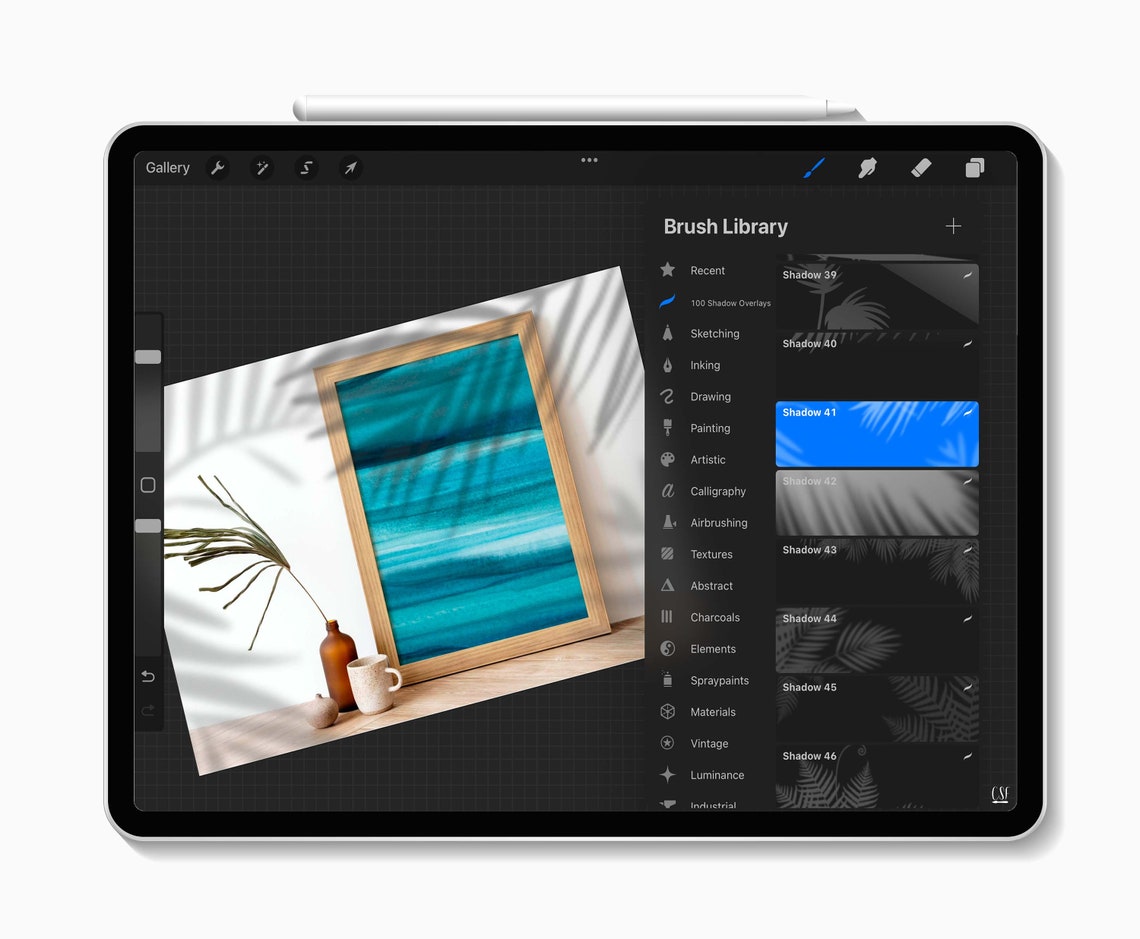 100 Procreate Shadow Stamp Brushes, Shadow Stamp Set, Shadow Brushes, Window Shadow Procreate ...