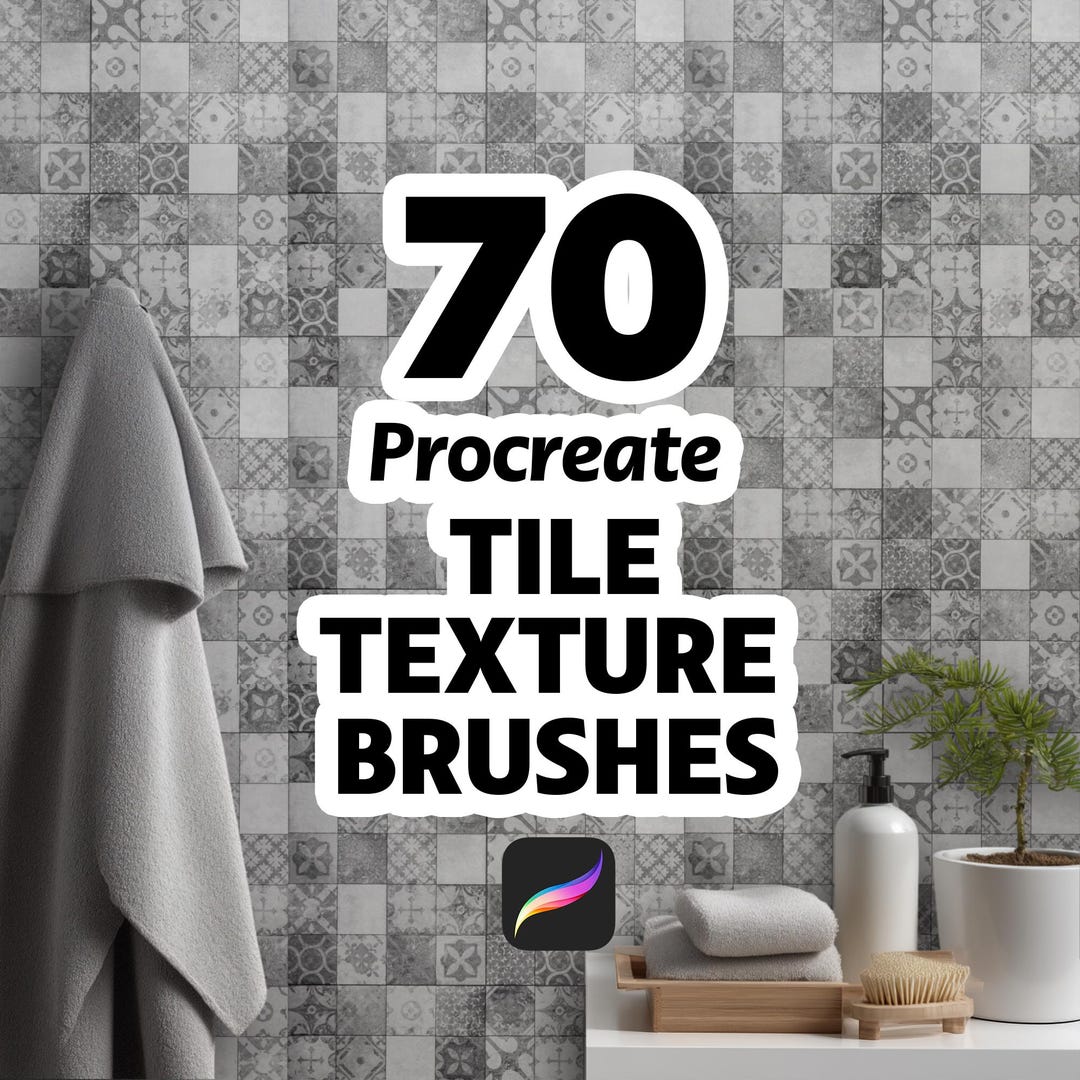 70 Procreate Tile Texture Brushes, Procreate Tile, Mosaic Brush ...