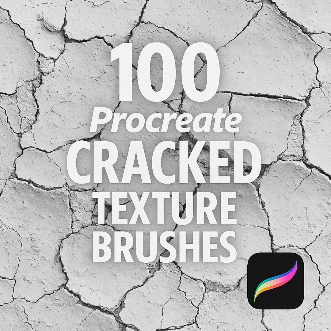 100 Procreate Cracked Texture Brushes, Procreate Pattern, Procreate Dry ...