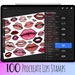 100 Procreate Lips Stamp, Lips Stamp Set, Procreate Face, Procreate Lip ...