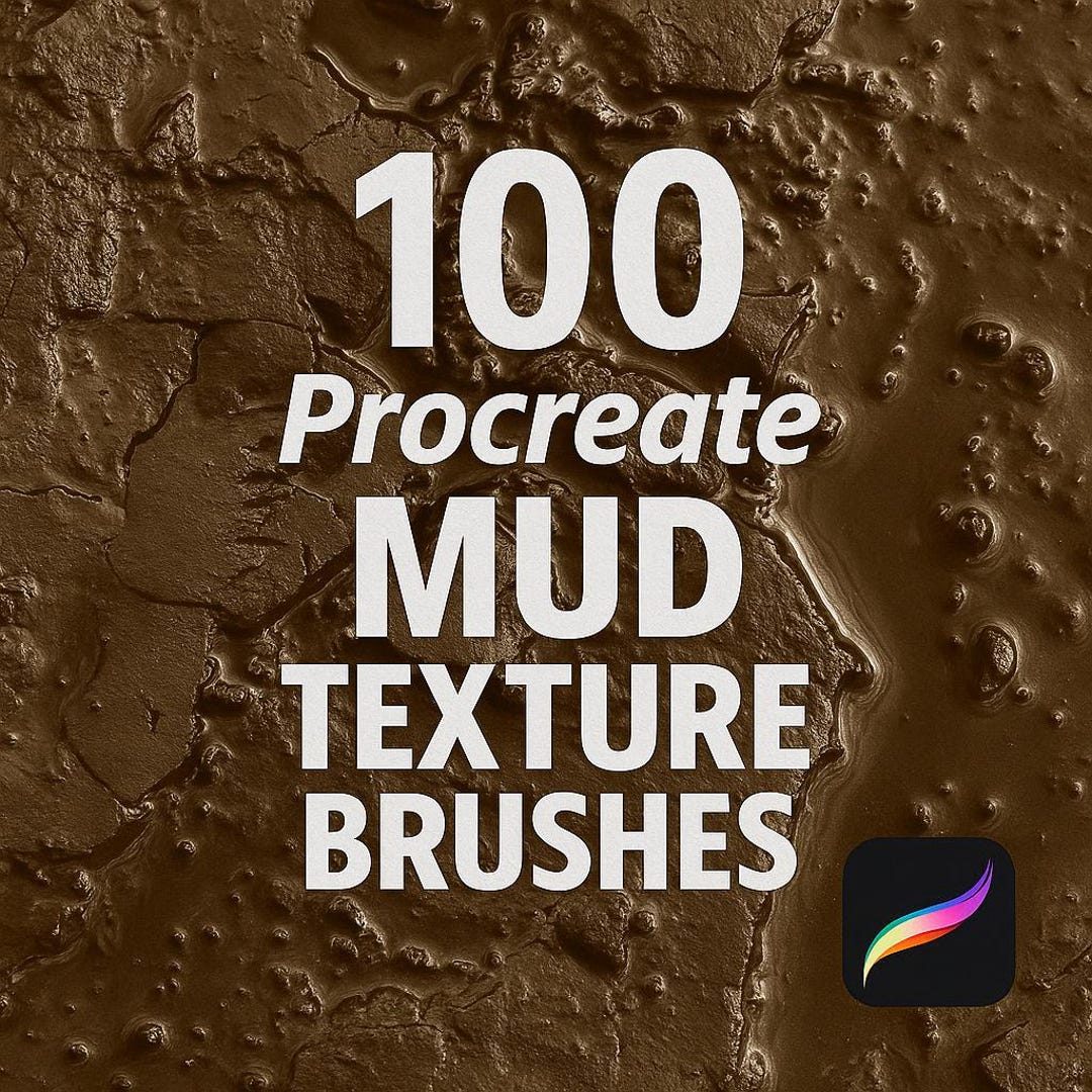 100 Procreate Mud Texture Brushes, Realistic Mud and Dirt Brushes ...