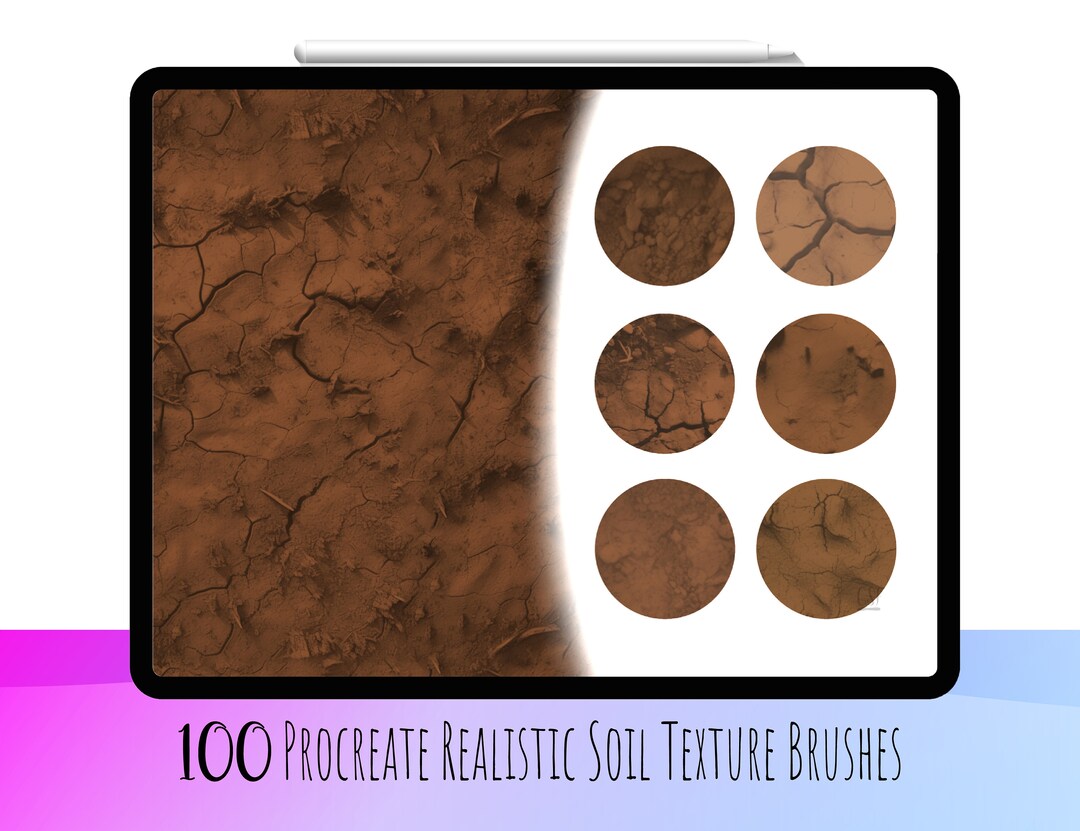 100 Realistic Soil Procreate Brushes, Ground Procreate, Soil Brushset ...