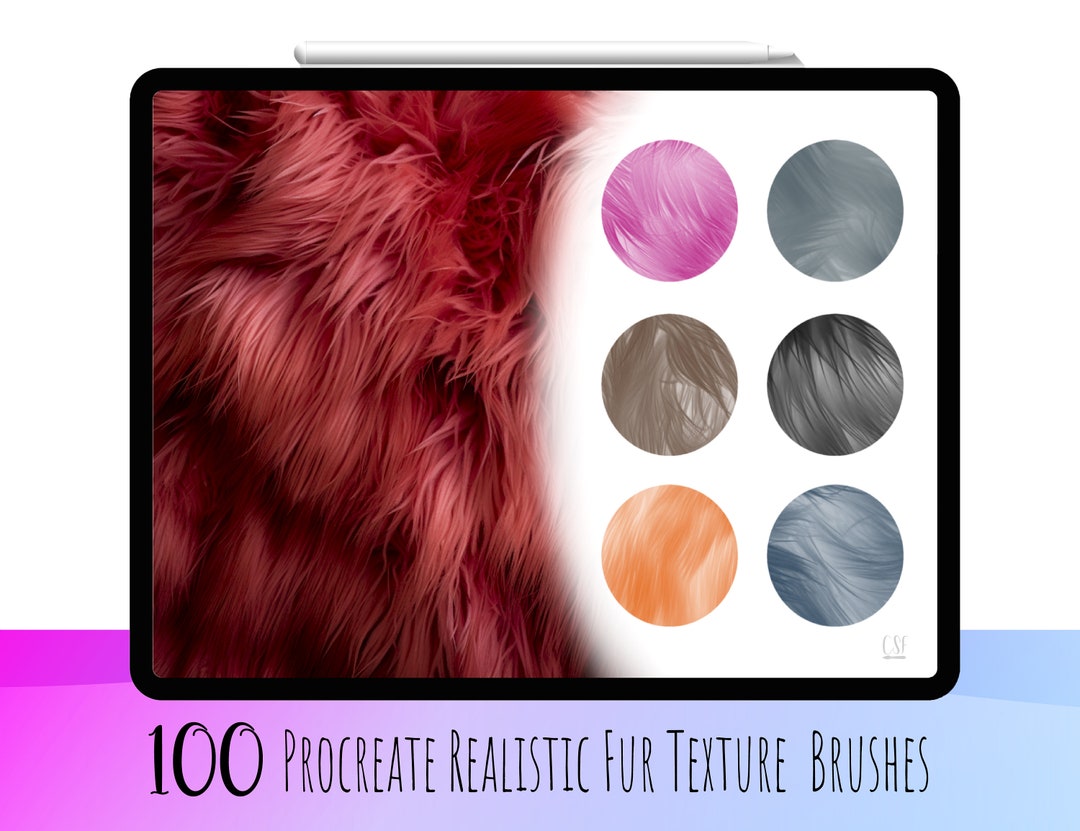 100 Procreate Realistic Fur Brush, Animal Hair Brush, Animal Fur Brush ...