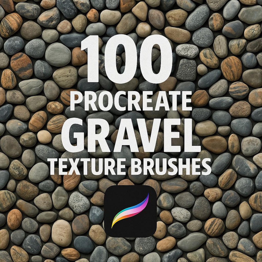 100 Procreate Gravel Brushes, Procreate Pattern, Procreate Stone, Procreate Texture, Ground ...