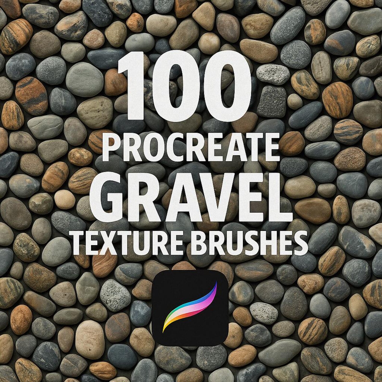 100 Procreate Gravel Brushes, Procreate Pattern, Procreate Stone ...