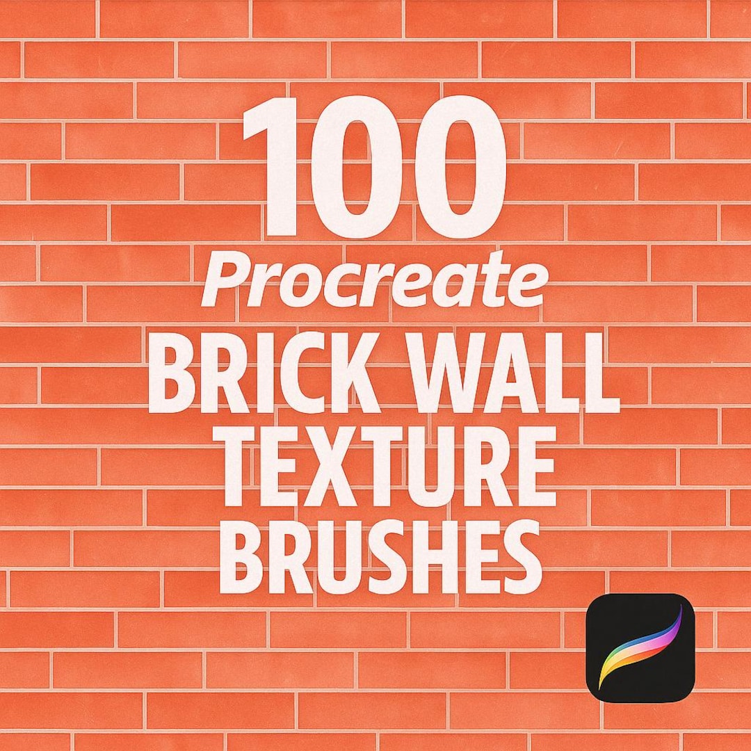 100 Realistic Brick Wall Procreate Brushes, Brick Texture Brush ...