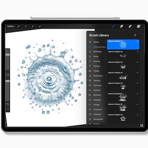 100 Procreate Splash Stamp Brushes, Splash Stamp, Procreate Splash ...