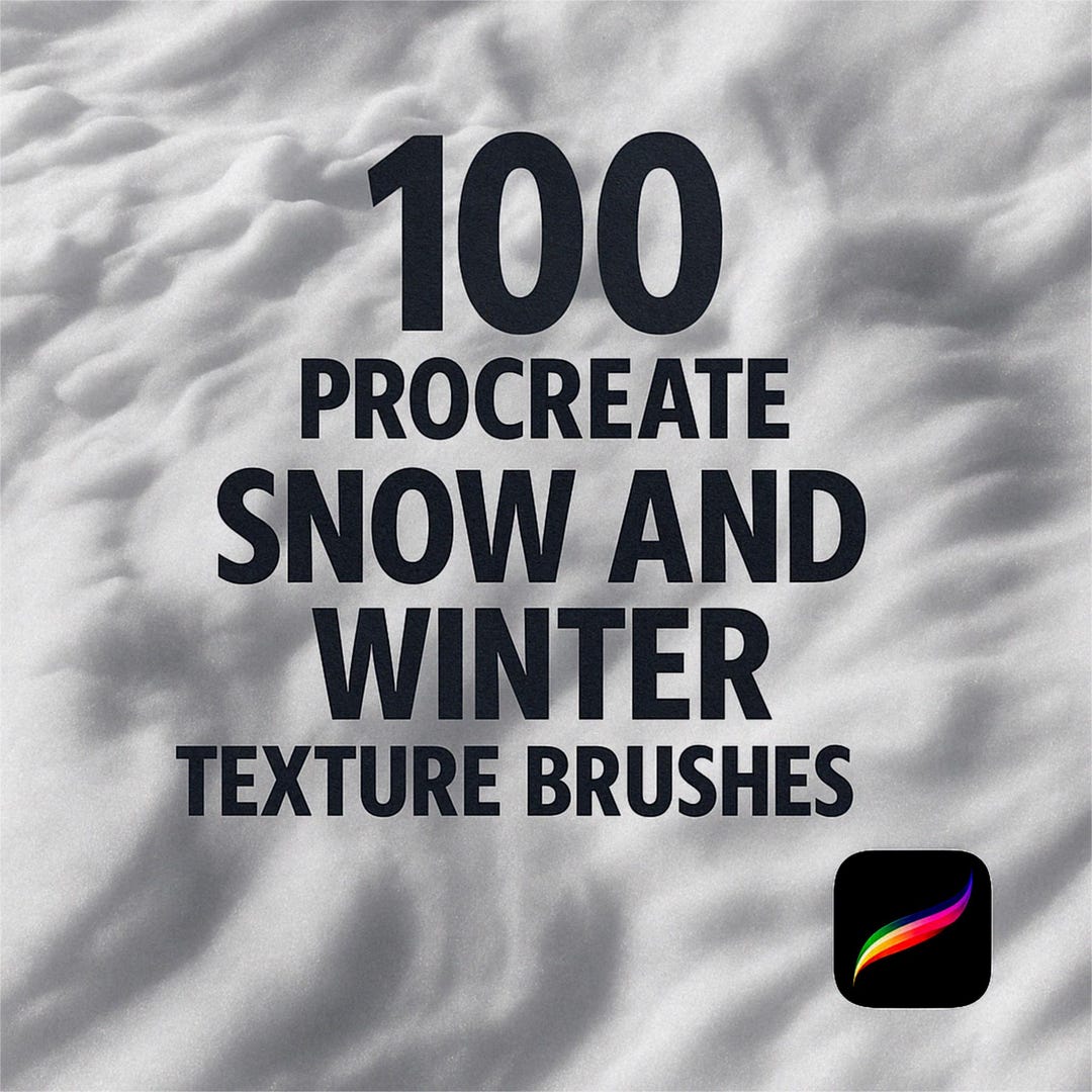 100 Realistic Snow and Winter Procreate Brushes,procreate Snow ...