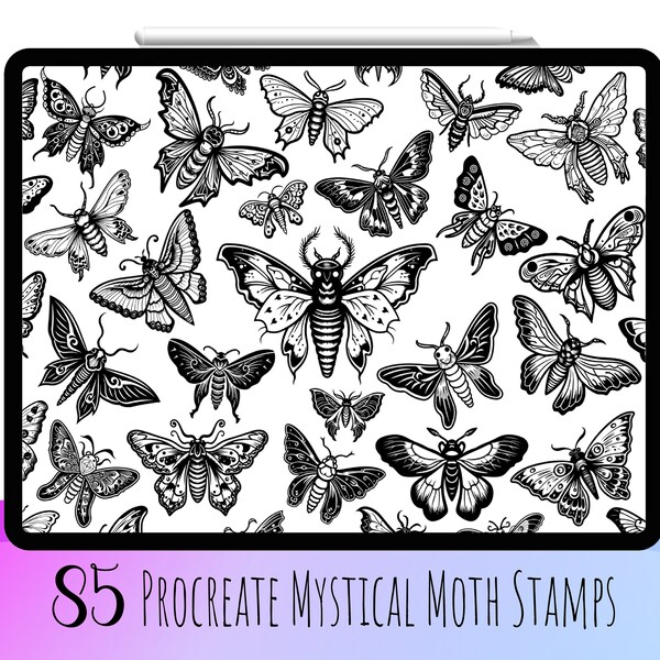 Moth Stamp - Etsy