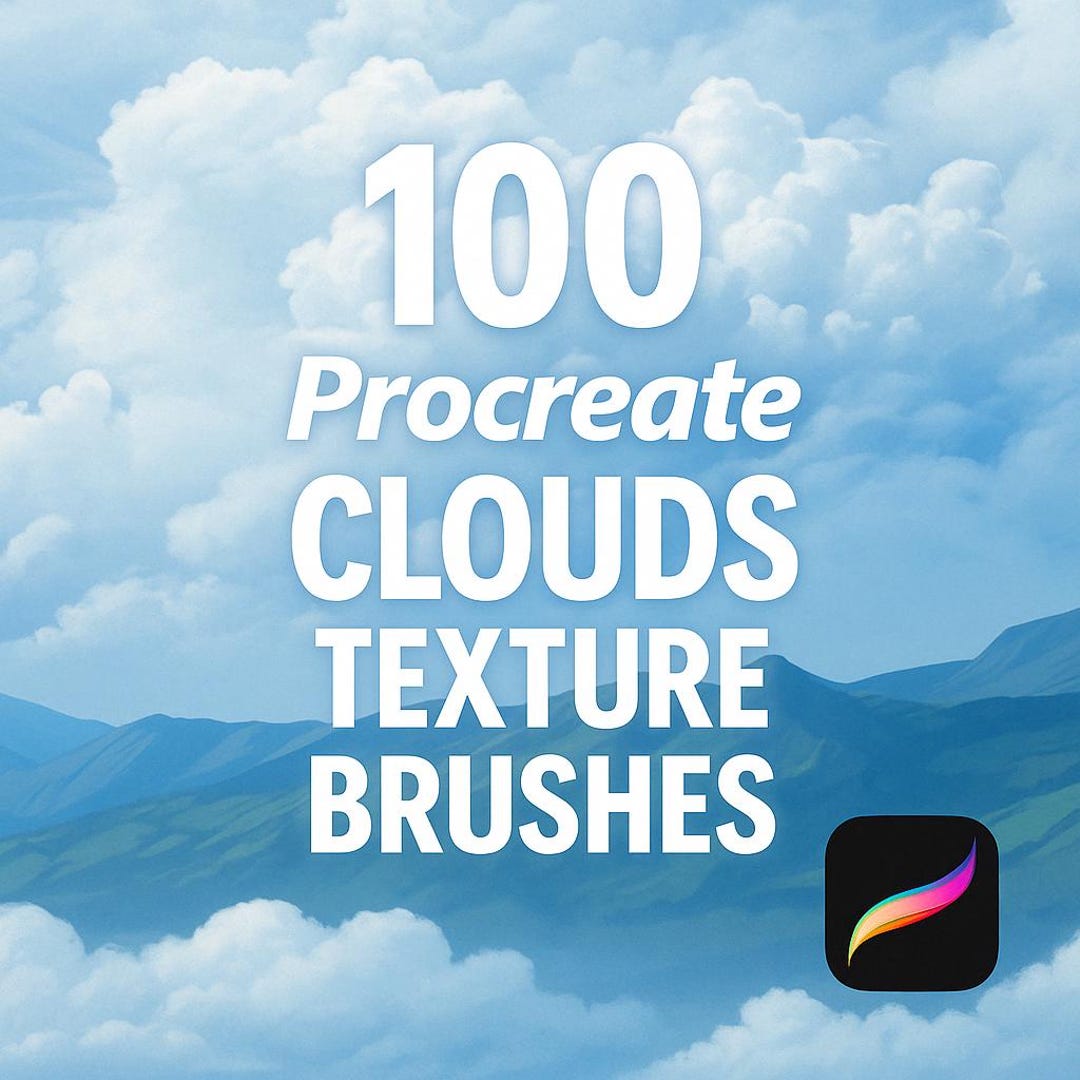 100 Realistic Cloud Procreate Brushes,procreate Sky,procreate Clouds, Procreate Nature ...
