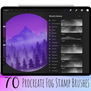 70 Procreate Fog Stamp Brushes Mist Stamp Fog Stamp Set Fog - Etsy