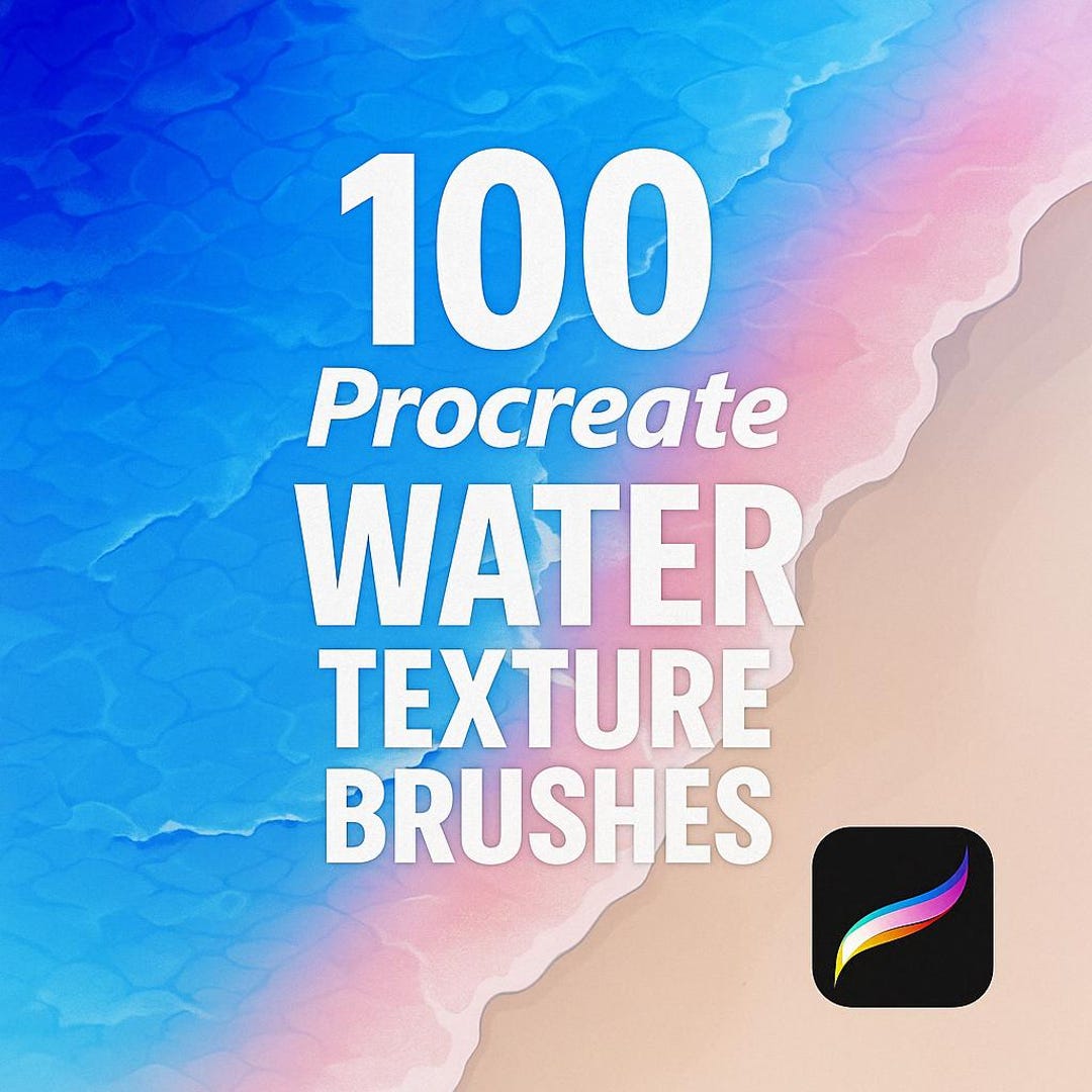 100 Realistic Water Procreate Brushes, Liquid Brush, Abstract Brush ...