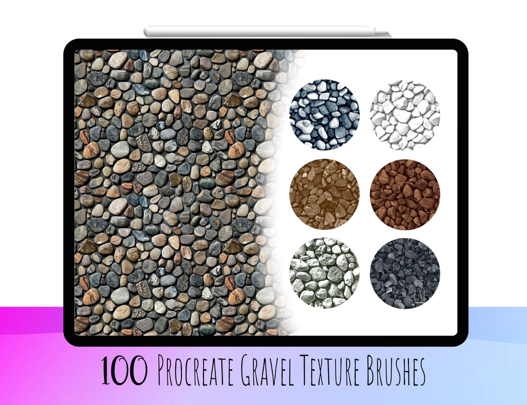 100 Procreate Gravel Brushes, Procreate Pattern, Procreate Stone ...