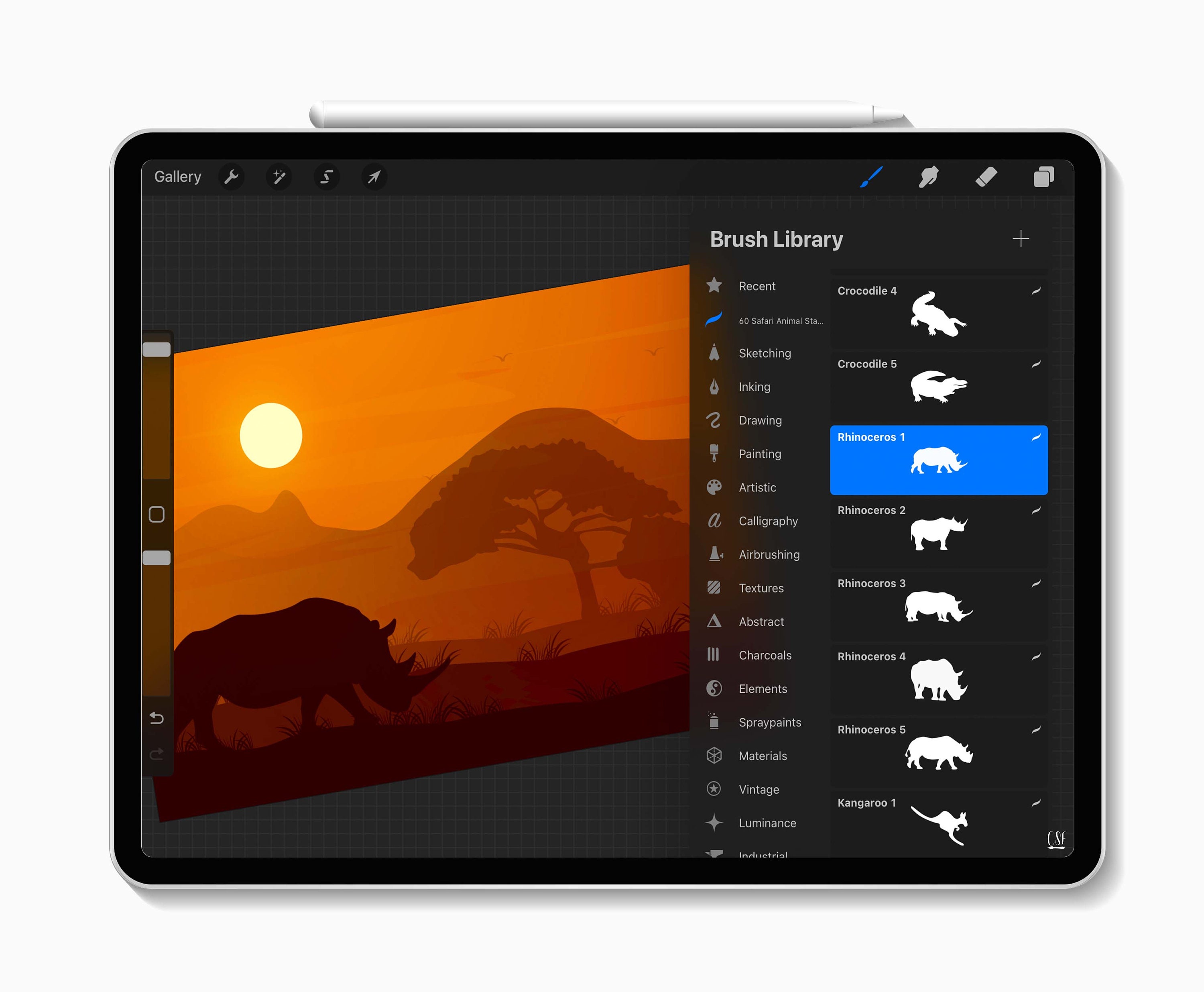 60 Procreate Safari Animal Stamp Brushes, Procreate Safari, Safari ...