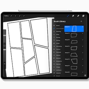 170 Procreate Comic Maker Stamp Brushes, Storyboard Template Builder, Speech Bubble Stamp ...