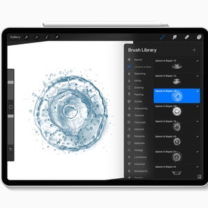 100 Procreate Splash Stamp Brushes, Splash Stamp, Procreate Splash ...