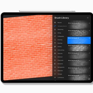 100 Realistic Brick Wall Procreate Brushes, Brick Texture Brush ...